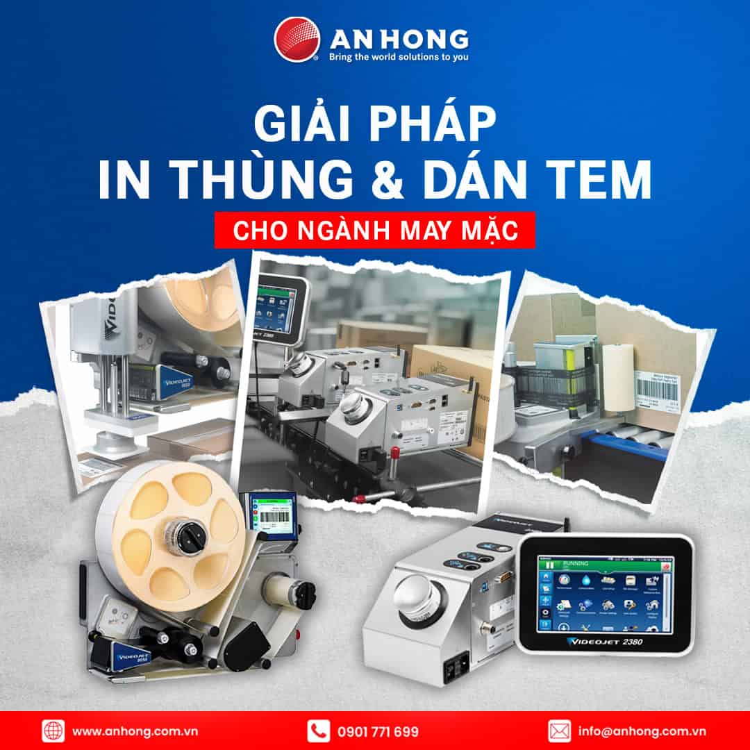 GIẢI PHÁP IN CODE VÀ DÁN TEM TRÊN THÙNG CARTON NGÀNH MAY MẶC