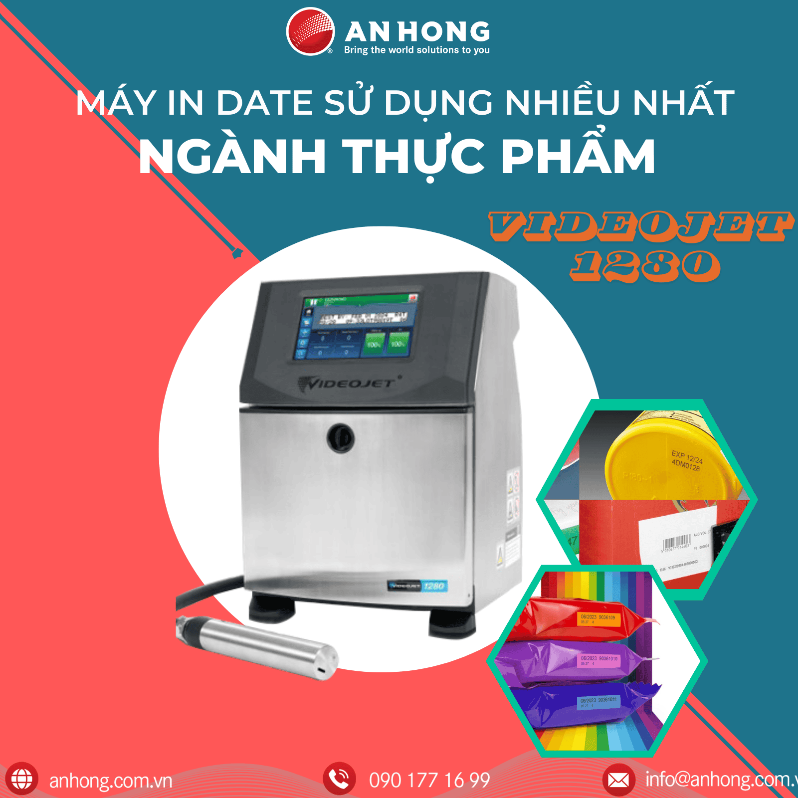 Máy in date dùng nhiều nhất cho ngành thực phẩm