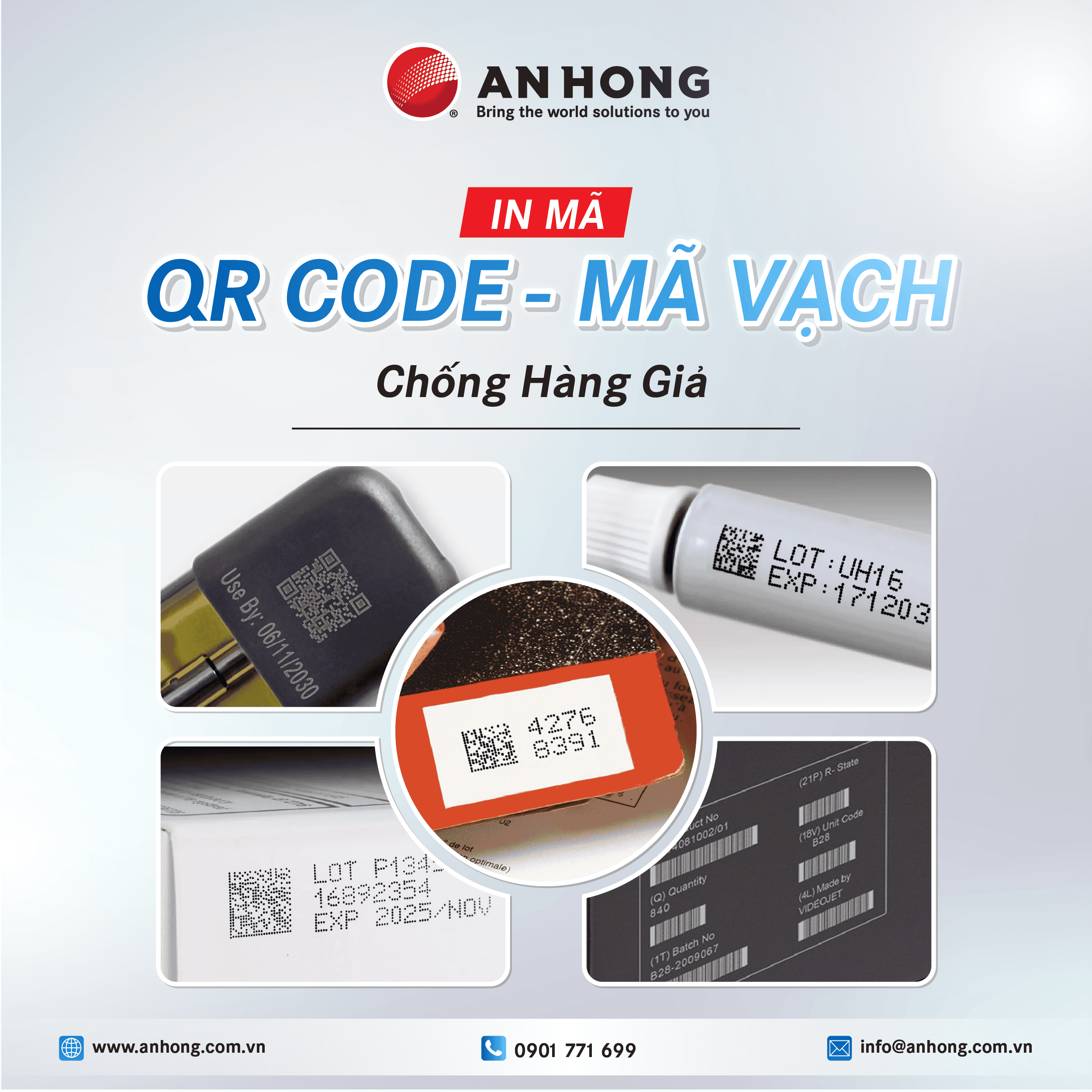 In Mã QR Code, Mã Vạch Chống Hàng Giả – Ứng Dụng Từ Máy In Date Công Nghiệp