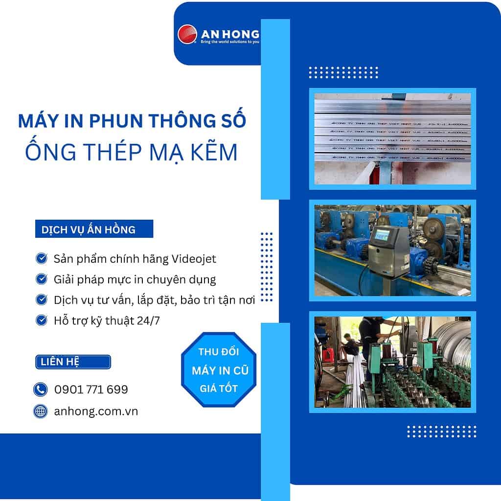 Máy In Phun Thông Số Trên Ống Thép Mạ Kẽm – Giải Pháp In Công Nghiệp ...